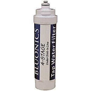 BLUONICS 4-stage Replacement Filter for Our Direct In-line Under Sink Tap Water Filter System