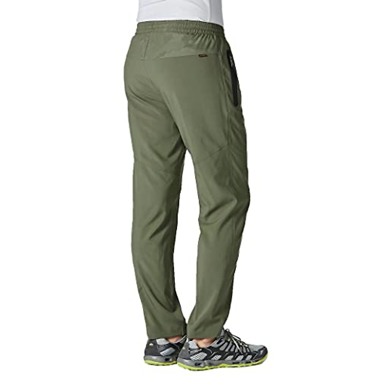 MAGCOMSEN Running Pants Men Zipper Pockets Track Pants Summer Pants Hiking Pants Quick Dry Pants Active Pants Training Pants Men Sweatpants for Men Army Green