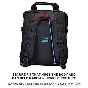 TORCH EDC Gear Commuter Backpack Urban Cycling MOLLE Water Resistant Laptop Bag Black