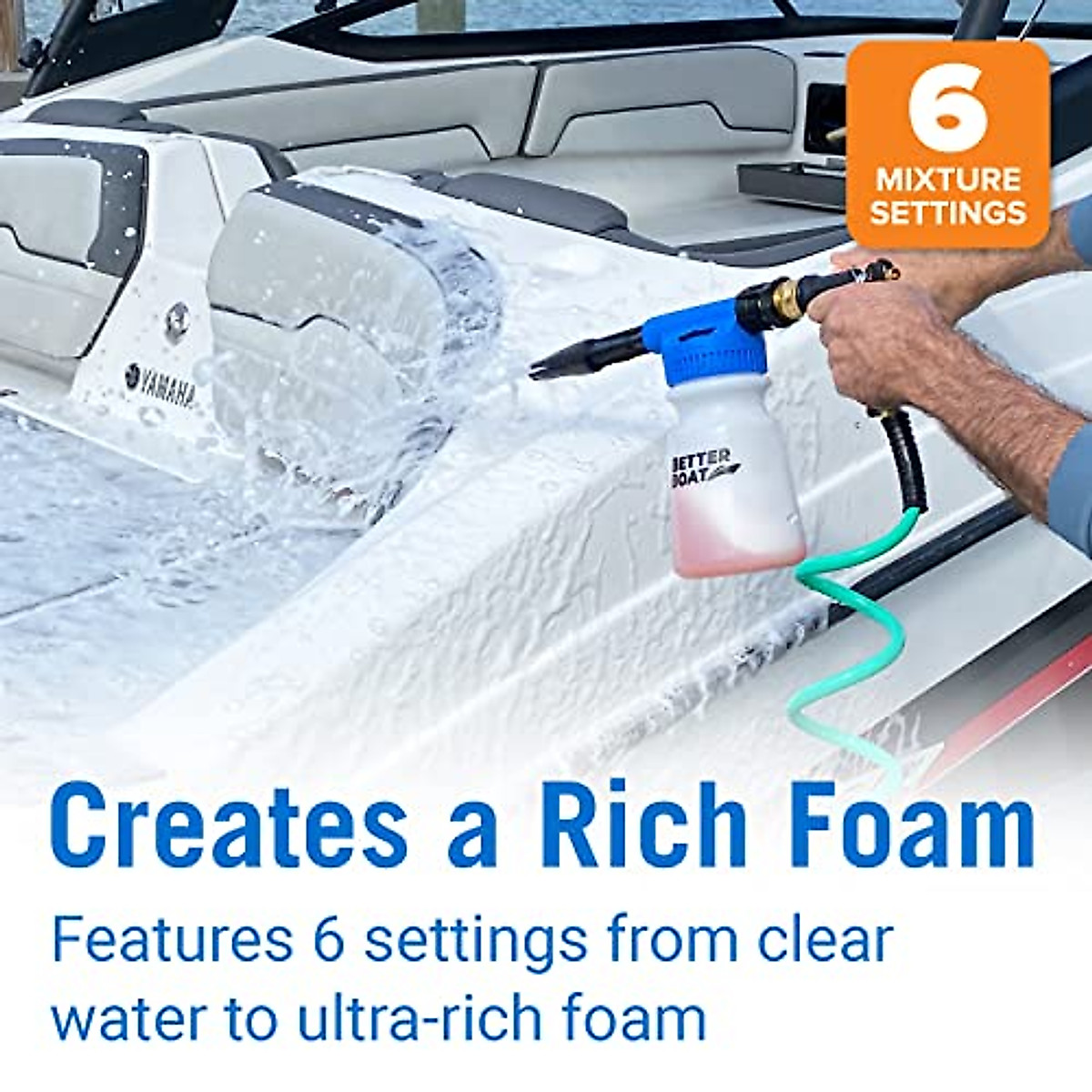 Foam Cannon Soap Foam Gun for Boat Cleaning and Car Wash - Foam Sprayer Car Wash Washing Foamer Cannon Detailing Gift Car Wash Kit Foam Cleaner Spray Foam Cannon Garden Hose