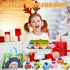 ZMZS Baby Cars Toy for 3 Year Old Boy, Toddler Push Go Toy Wind Up Cars 4PCS, Friction Powered Press Vehicles Infant Frist Birthday Gift for 36 Months Kids Girls