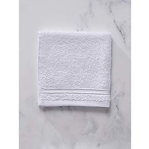 Bokser Home Hospitality Kenwood Wash Cloths, Hotel Quality for Bathroom, Home, Spa and More, 100% Combed Ring Spun Cotton Providing a Soft, Luxurious Feel, White, 13” x 13” (Pack of 30)