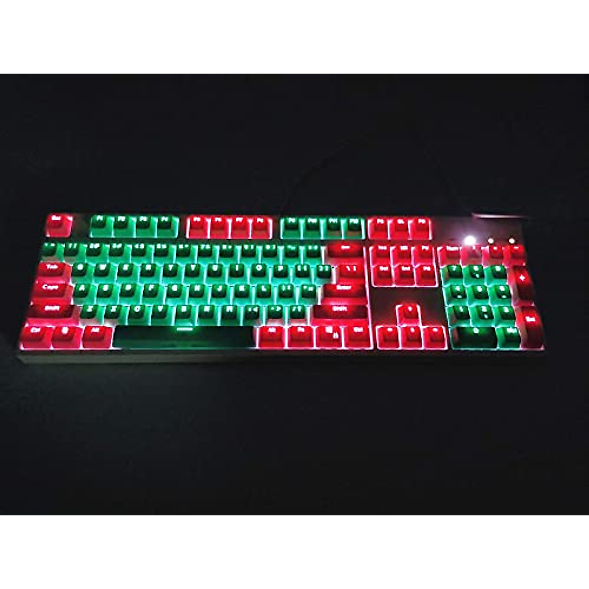 104 Keys Miami PBT Doubleshot Backlit Keycaps ANSI/ISO Keyset OEM Profile for 60%/87 TKL/104/108 Cherry MX Switches Gaming Mechanical Keyboards (Miami)