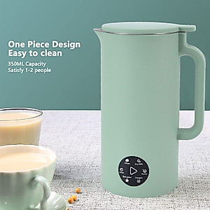 Soybean Milk Machine Small Household Soymilk Maker 110V Portable Automatic Blender Fruit Wall Breaker Blender Kitchen Mini Soybean Milk Maker Soy Milk Maker Machine (110V Matcha Green [US Plug])