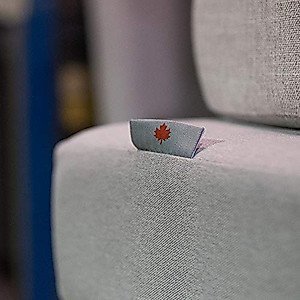 Dutailier Adele 0337 Wood Glider Chair and Ottoman, White/Light Grey