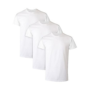 Hanes Men's White T-Shirt Pack (Colors Available), Moisture-Wicking Shirts, 100% Cotton Undershirts for Men, Multipack