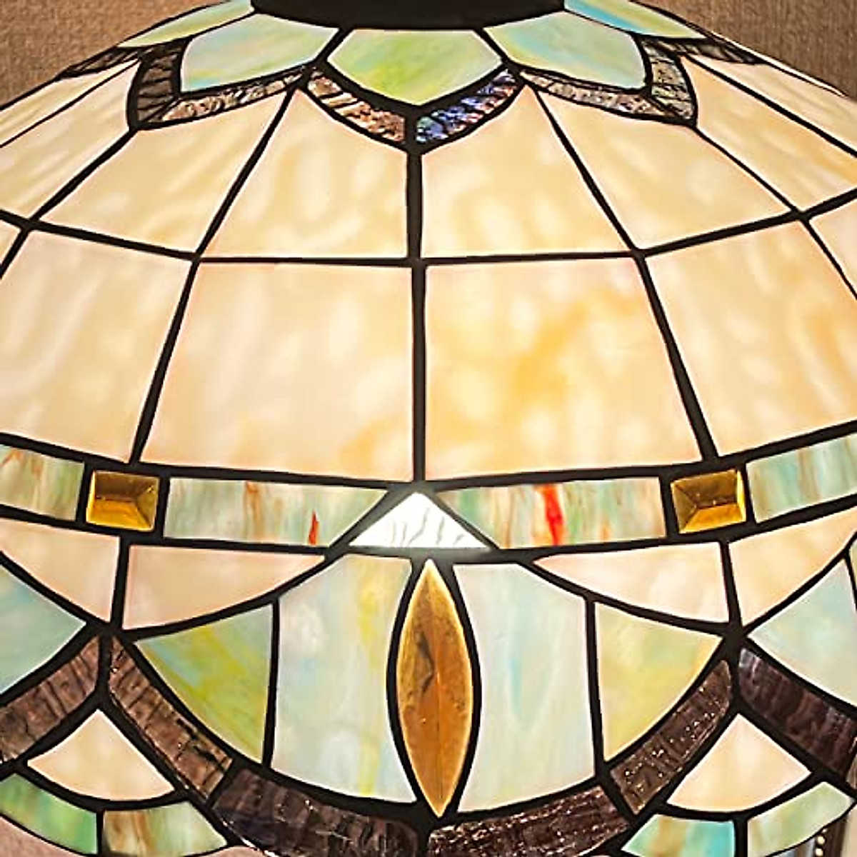 Thatyears Tiffany Floor Lamps Victorian Style Style Stained Glass 16X16X65 Inches Antique Pole Standing Reading Lamps Decor Living Room Bedroom Home Office