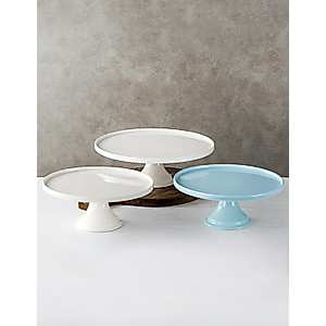 Onniyor Porcelain Cake Stand, Cake Display Stand, Round Dessert Stand, Cupcake Display Tray for Party (10 Inch, White)