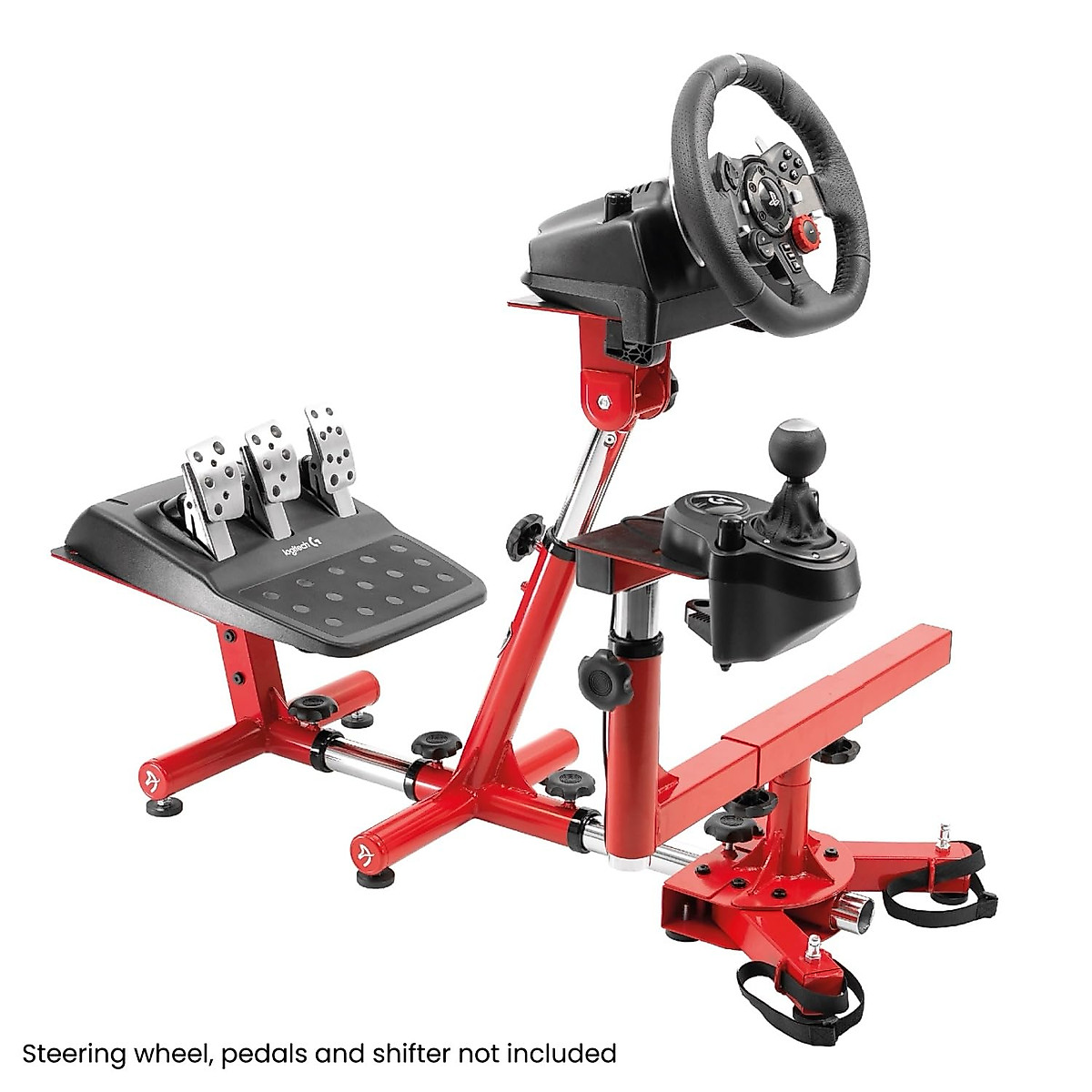 Arozzi Velocita Universal Racing Simulator Cockpit Compatible with Most Racing Sim Gear and Gaming Chairs Collapsible Telescopic and Portable - Red
