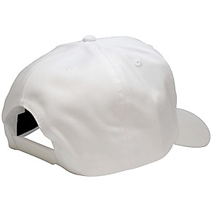 Armycrew Pilot Oak Leaf Oval Embroidered Patch Snapback Baseball Cap - White