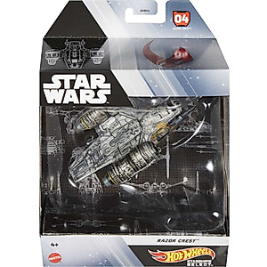 Hot Wheels Star Wars Starships Select, Premium Replica of Razor Crest, Moveable Parts, Premium Stand, Gift for Adult Collectors