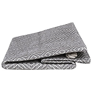 DII Woven Paper Storage Bin, Diamond Basketweave, Gray/White, Large