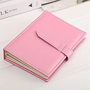ZZYINH AN207 Portable Leather Earrings Studs Display Rack Book Style Earring Jewelry Display Stand Holder Storage Box Small Jewelry (Color : Pink)