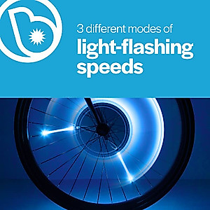 Brightz SpinBrightz Bike Spoke Lights Bike Wheel Lights Bike Spoke Decorations Bike Tire Lights Bicycle Wheel Lights Burning Man Bike Lights Bike Accessories Bike Lights for Riding at Night, Blue