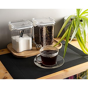 Indestructible Storage Tritan Modular Plastic Containers, 6-Piece (1.1 Qt/1.0L/4.2 Cups) - BPA Free, Airtight, Pantry Organization, Kitchen Storage, Lifetime Promise, Microwave Safe, Dishwasher Safe