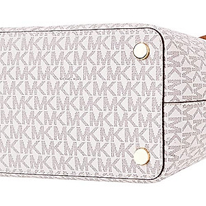 Michael Kors Bedford Medium Top Zip Pocket Tote Vanilla/Acorn One Size