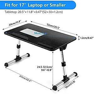 BoxWave Stand and Mount Compatible with Lenovo Legion Pro 5i (RTX 4050) - True Wood Laptop Bed Tray Stand, Desk for Comfortable Work in Bed. - Jet Black
