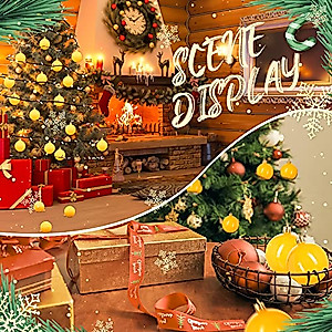 BBTO 36 Pcs ChristmasYellow Ball Ornament Xmas Shiny Balls Christmas Tree Pendants Baubles Set ations for Wreath Garland 2.4 Inch (Glossy Style)