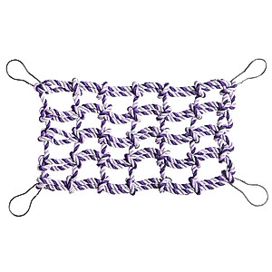 Niteangel Small Animal Activity Toy, Rat and Ferret Cotton Rope Nets (Purple)