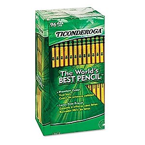 Product of Ticonderoga Woodcase Pencil, HB #2, Yellow Barrel, 96ct. - [Bulk Savings]