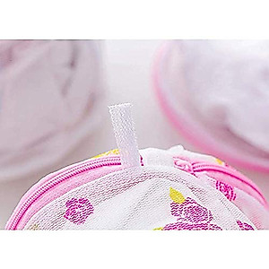 GUAGLL 2Pcs Laundry Bags Protective Washing Bag Printed Folding Reuse Laundry Underwear Bag