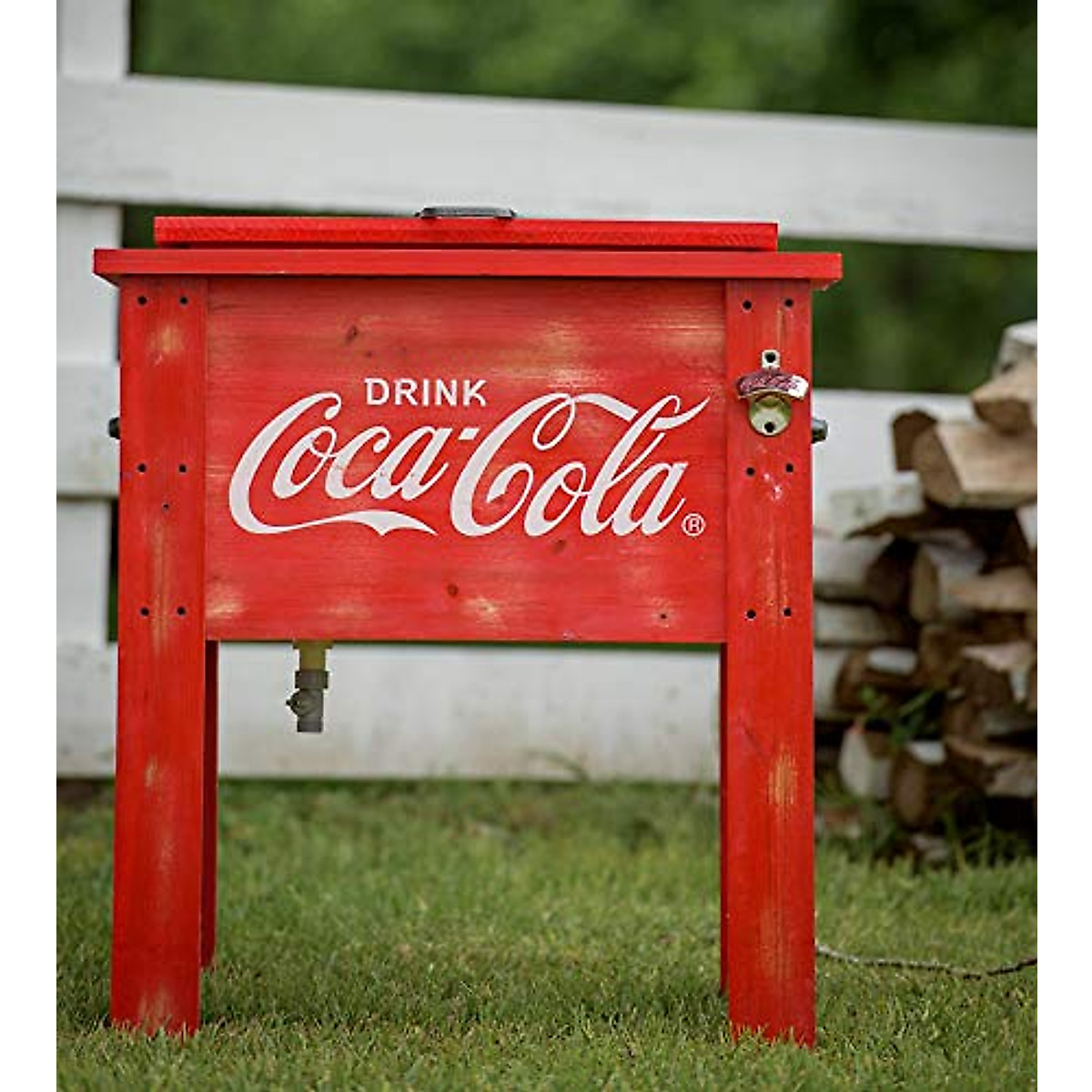 Leigh Country CP 98100 Coca Cola Vintage Cooler, 54-Quart, Red