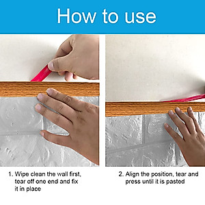 Floor Transition Strip Self Adhesive Laminate Floor Strip Threshold Seam Cover Strip Vinyl Door Floor Trim Elegant Wood Grain Design (Brown Wood Grain, 2"/6.6 FT)