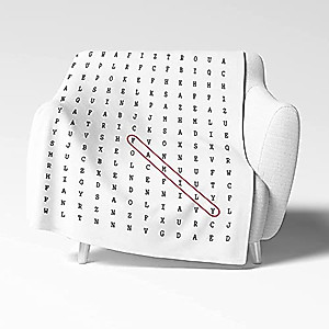 Personalized Custom Word Search Blanket, Soft Woven Throw Blanket, Crossword Puzzle Blanket, Unique Gifts for Family, Friends, Co-Workers On Birthday, Anniversary, Christmas