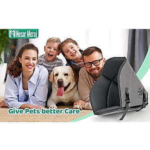 Superior Strong Oxford Cotton Lining Adjustable Buckle Pet Friendly Waterproof Secure Fit Soft & Protective Dog Cone Collar for Grooming, After Surgery Recovery, Rashes Protection (Extra Large), Gray