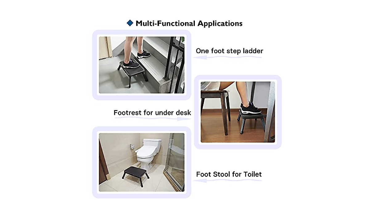 BONTEC One Step Stool - Portable, Foldable & Sturdy