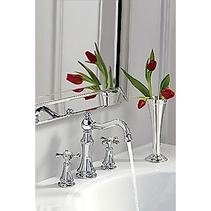 Moen Weymouth Chrome Two-Handle High-Arc Widespread Bathroom Faucet, Valve Sold Separately, TS42114, 0.5