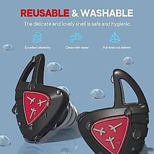 Ear Plugs for Sleeping Noise Cancelling Reusable Comfortable Silicone Earplugs,3 Pairs High Fidelity Concert Earplugs Noise Reduction Earplugs for Music Festivals, DJs, Musicians