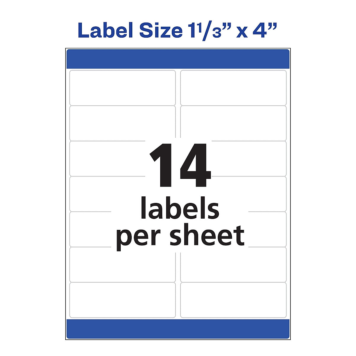 Avery Easy Peel Printable Address Labels with Sure Feed, 1" x 4", White, 350 Blank Mailing Labels (08162)