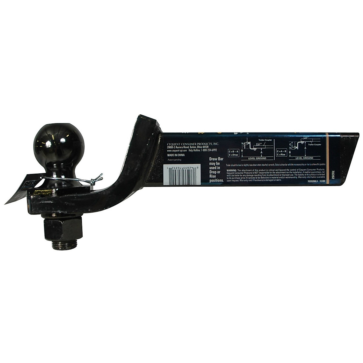 Reese 7039200 Class III Interlock Ball And Ball Mount Combination , black