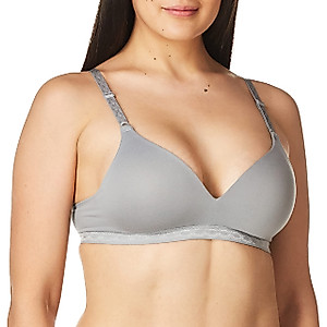 Warner's Women's Blissful Benefits Super Soft Wireless Lightly Lined Comfort Bra RM1691W, Graphite Gray, 38C