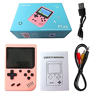 500 IN 1 Retro Video Game Console Handheld Game Player Portable Pocket TV Game Console AV Out Mini Handheld Player for Kids Gift(Pink)