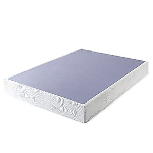 ZINUS Metal Box Spring with Wood Slats, 9 Inch Mattress Foundation, Sturdy Steel Structure, Easy Assembly, California King