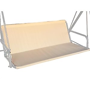 J&C Patio Swing Seat Cover Replacement 600D Heavy Duty Swing Cushion Cover Outdoor Swing Seat Support Waterproof UV Resistant for 2 Seater 3 Seater Durable Swing Covers for Frame (63x22x22inch)