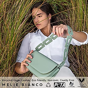 Melie Bianco Inez Bag - Luxury Vegan Leather Purse - Convertible Vegan Designer Purse - Shoulder & Crossbody Straps