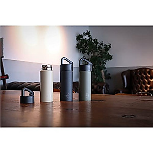 Poketle Personal Insulated Bottle with Hanging Carabiner, Outdoor Portable Bottle Tumbler, Small 120ml, Olive
