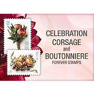 USPS Forever Stamp: Celebration Corsage and Boutonniere Combination Package (5 Sheets of Each)