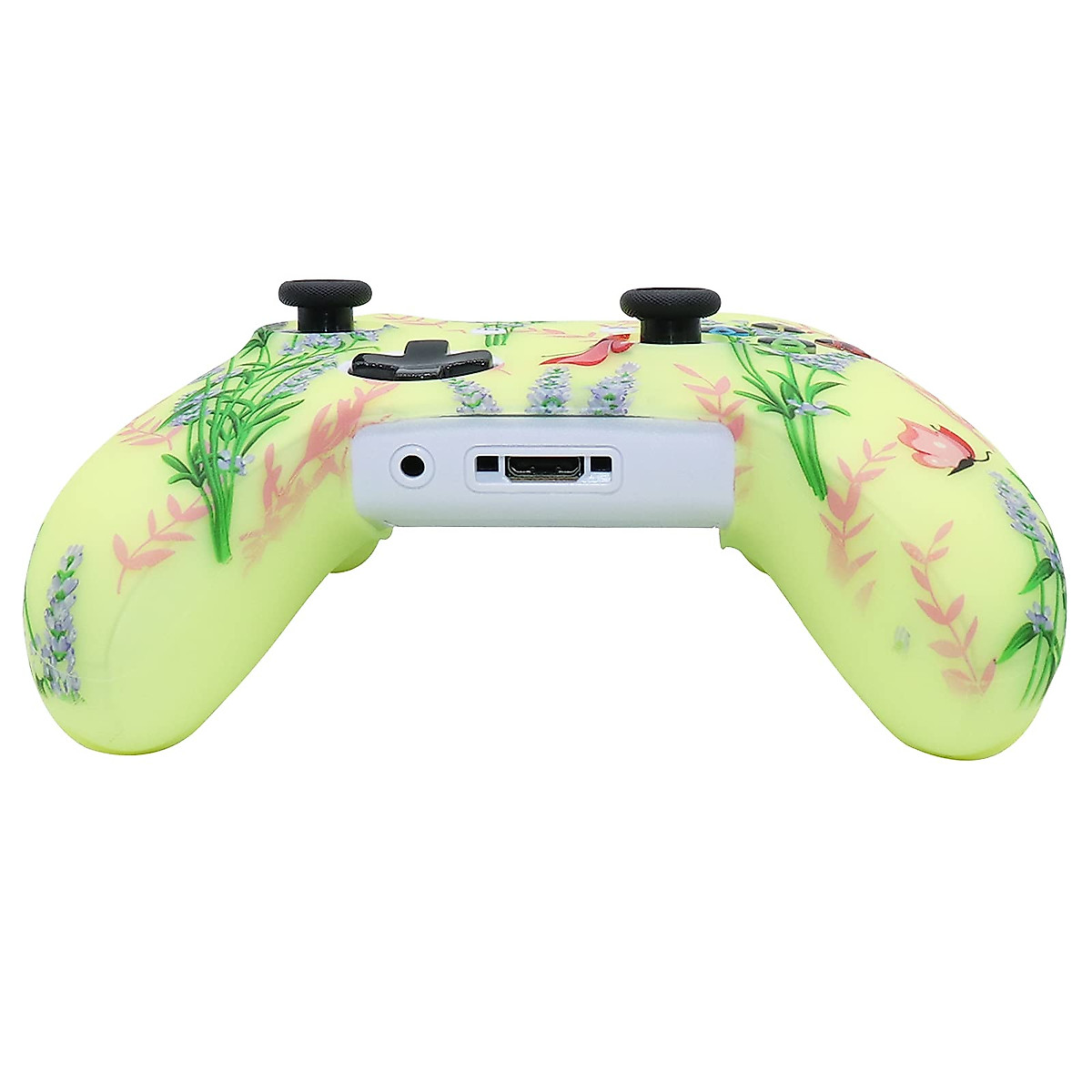 RALAN Controller Silicone Skin, Silicone Controller Cover Skin Protector Compatible for Xbox One S/X Controller (Pink Pro Thumb Grip x 2,Cat + Skull Cap and Cat Grip x 2)