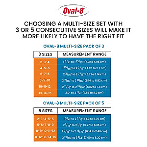 3-Point Products Oval-8 Multi-Size Pack of 3 Sizes 6, 7, 8