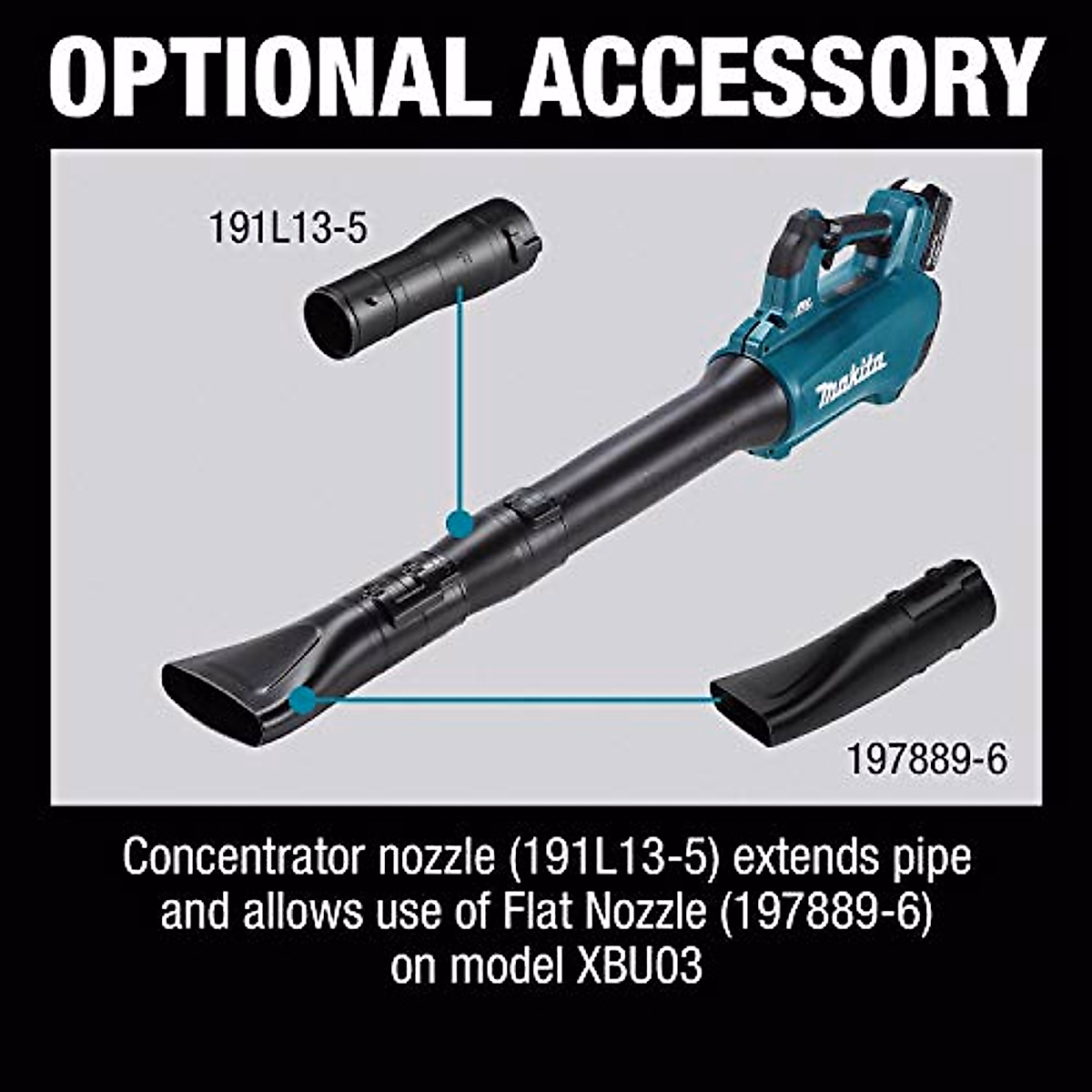 Makita XBU03Z 18V LXT® Lithium-Ion Brushless Cordless Blower, Tool Only