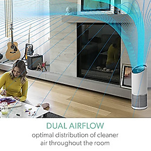 TruSens Air Purifier with UV-C Light + HEPA Filtration | Medium | SensorPod™ Air Quality Monitor | Auto, Sleep, & Turbo Mode | Touch Control | Portable Handle