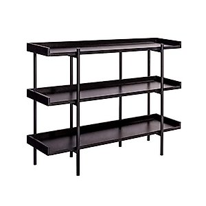 OneSpace Modern Wood and Steel 3 Display Shelf, Black