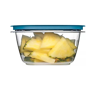 Utensilux Rubbermaid Storage Containers, Easy Find Lids, Teal, 9 and 14 cup set, Flex & Seal, Leak Proof Lids, Food Storage Set, Clear Meal Prep Flex Containers, Assortment Bundle