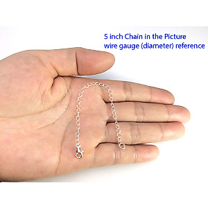 1pc Adabele Authentic 925 Sterling Silver Jewelry Making Cable Chain Extender Removable Adjustable 3 inch Extension for Necklace Anklet Bracelet SS303-3