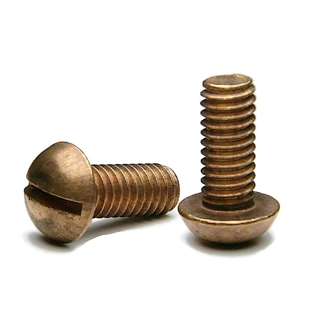 Silicon Bronze Slotted Round Head Machine Screws 1/4"-20 x 5/8" Qty 25