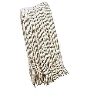 Libman Commercial 975 24 Cut-End Wet Mop Head, Recycled Cotton Blend, 20 oz, White (Pack of 6)
